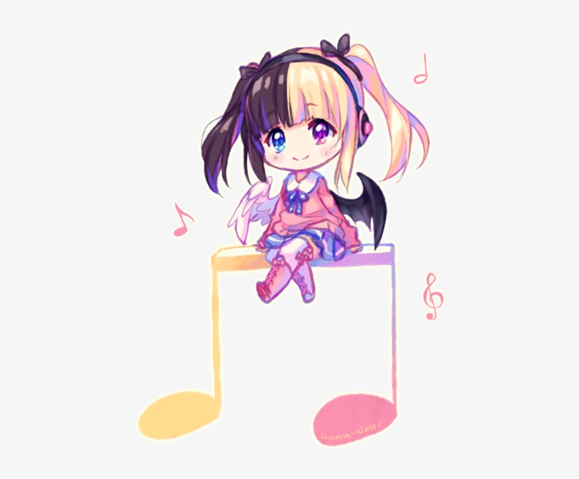 Download Kitsuae Music Note Chibi By Hyanna-natsu - Chibi Girl Music ...