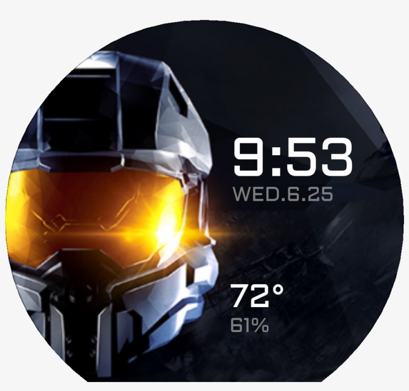 Halo To The Chief Watch Face Preview PNG Image | Transparent PNG Free ...