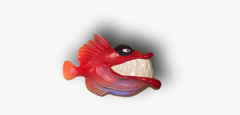 Orange Buzz With Red Lips Fish Art - Anglerfish PNG Image | Transparent ...