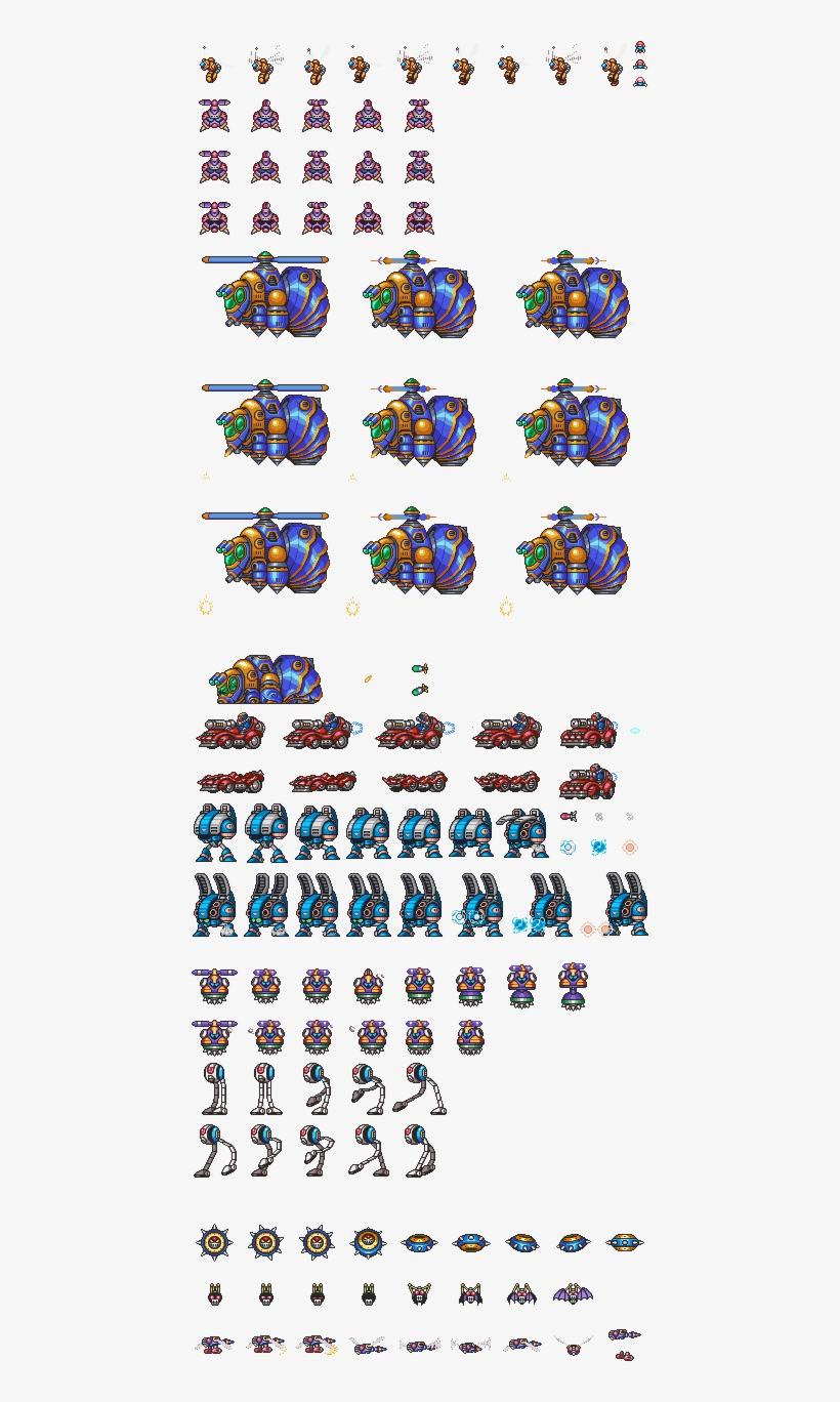 Download Enemies - Megaman Enemy Sprite Sheet | Transparent PNG ...