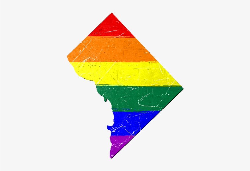 Washington Dc Silhouette Lgbt Pride Flag - Washington, D.c. PNG Image ...