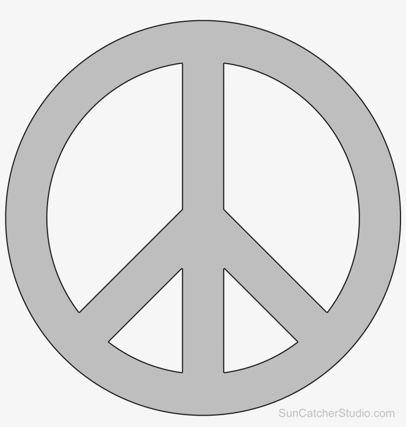 Peace Sign Pattern - Symbols On White Background PNG Image ...