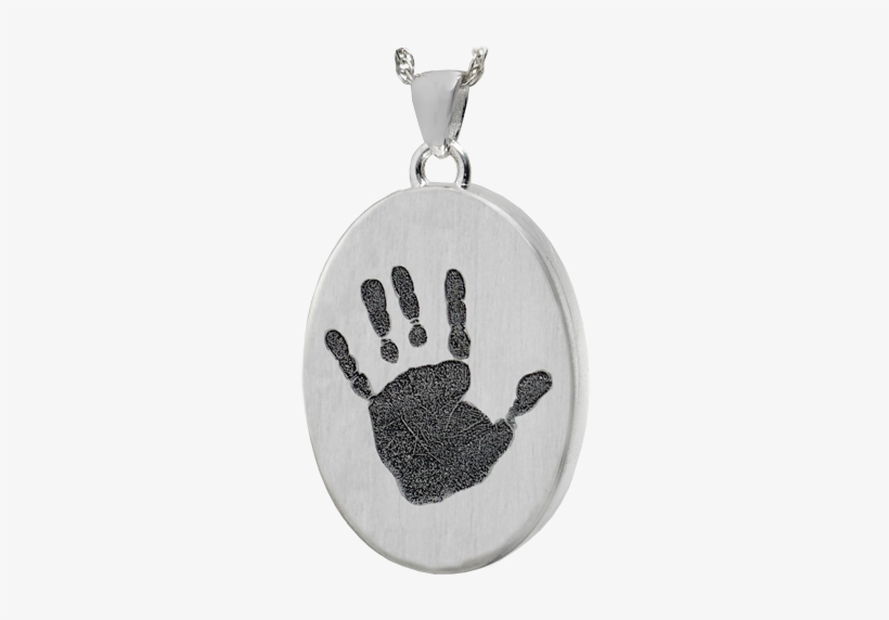 Wholesale Handprint Oval Jewelry In Silver Ash Compartment - Gold PNG ...