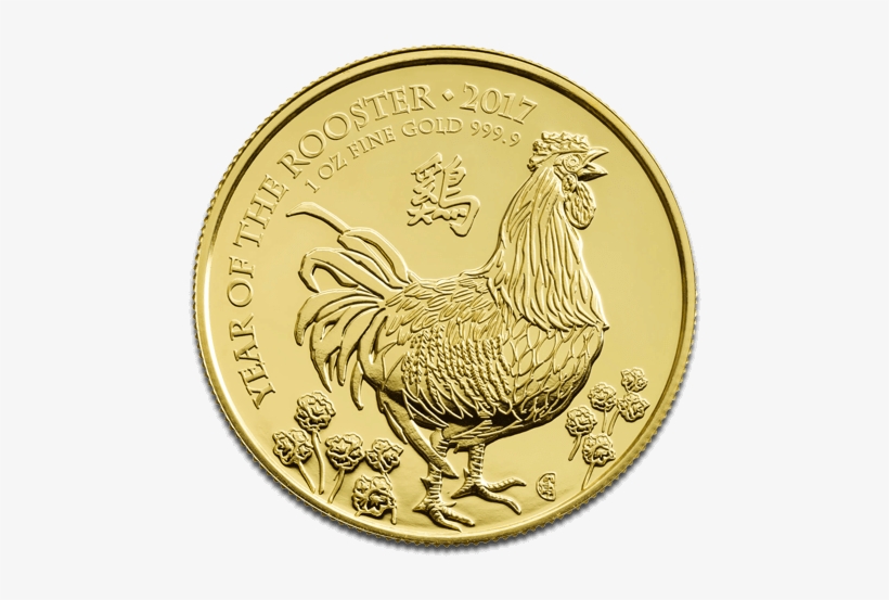 Gold Lunar Rooster - Year Of Rooster 2017 Gold Coin PNG Image ...