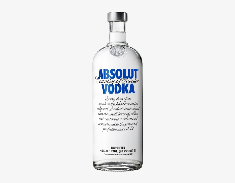 Absolut Vodka - 1 L Bottle PNG Image | Transparent PNG Free Download on ...