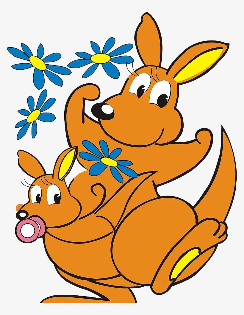Flower Clipart Kangaroo Drawing Canguro Bebe Dibujo - Kanga PNG Image ...