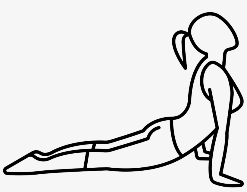 Woman Laying Down Lifting Head Comments - Group Yoga Drawing PNG Image ...