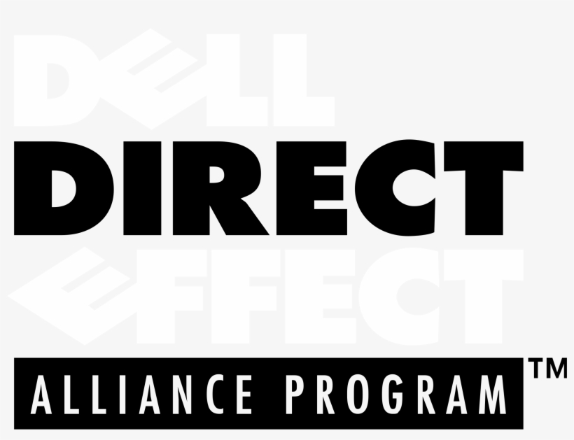 Dell Direct Effect Logo Black And White - Wifi Direct Logo Png PNG ...