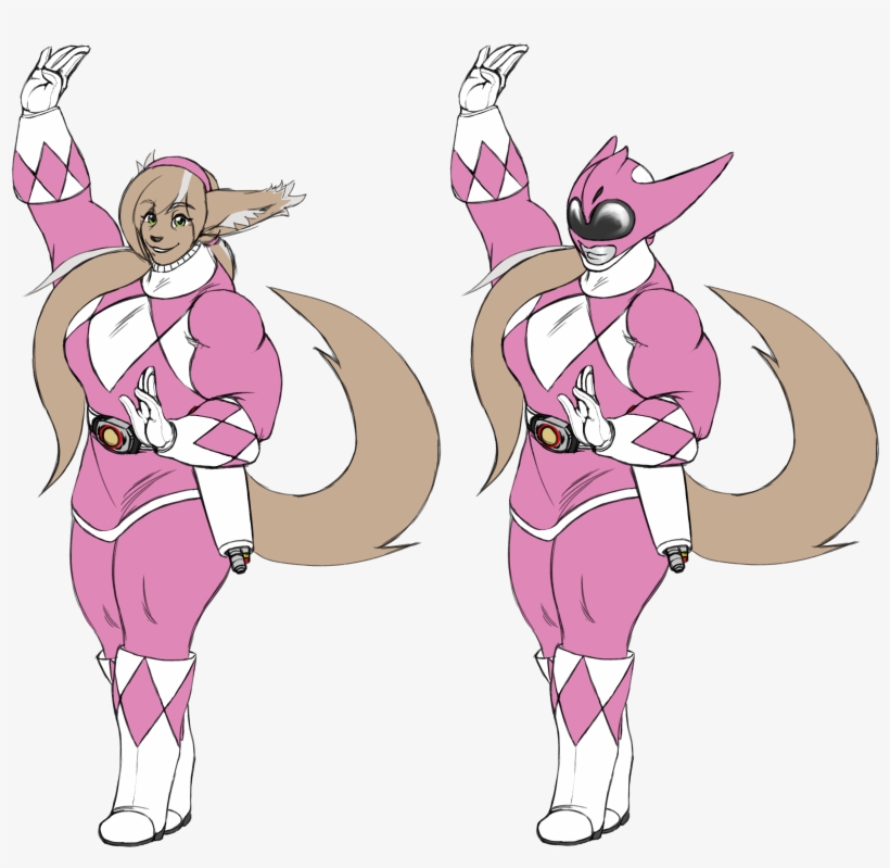 Pink Basitin Ranger - Power Rangers Female Muscle Deviantart PNG Image ...
