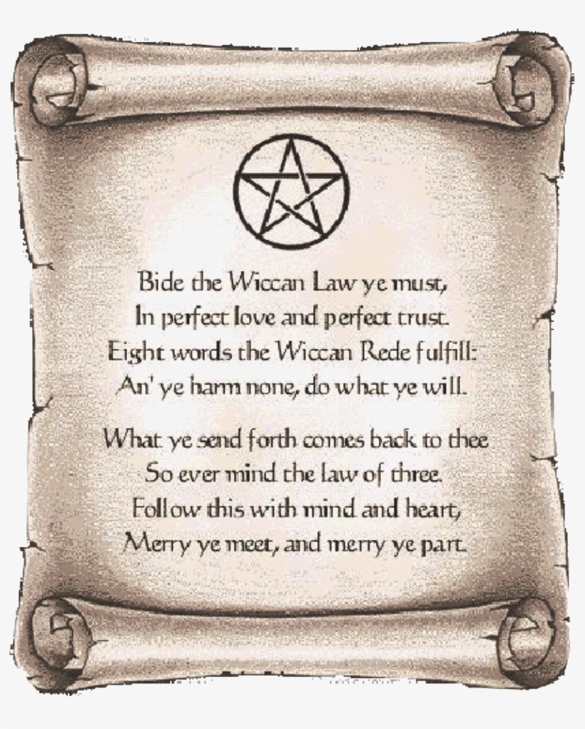 Download Wiccan Rede And Threefold Law - Wiccan Rede | Transparent PNG ...