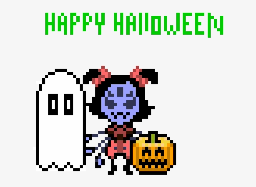Happy Halloween - Muffet Pixel Art PNG Image | Transparent PNG Free ...