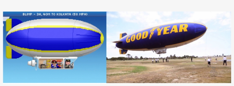 I Painted My Blimp Like The One At Tiny Tower Blimp - Blimp PNG Image ...