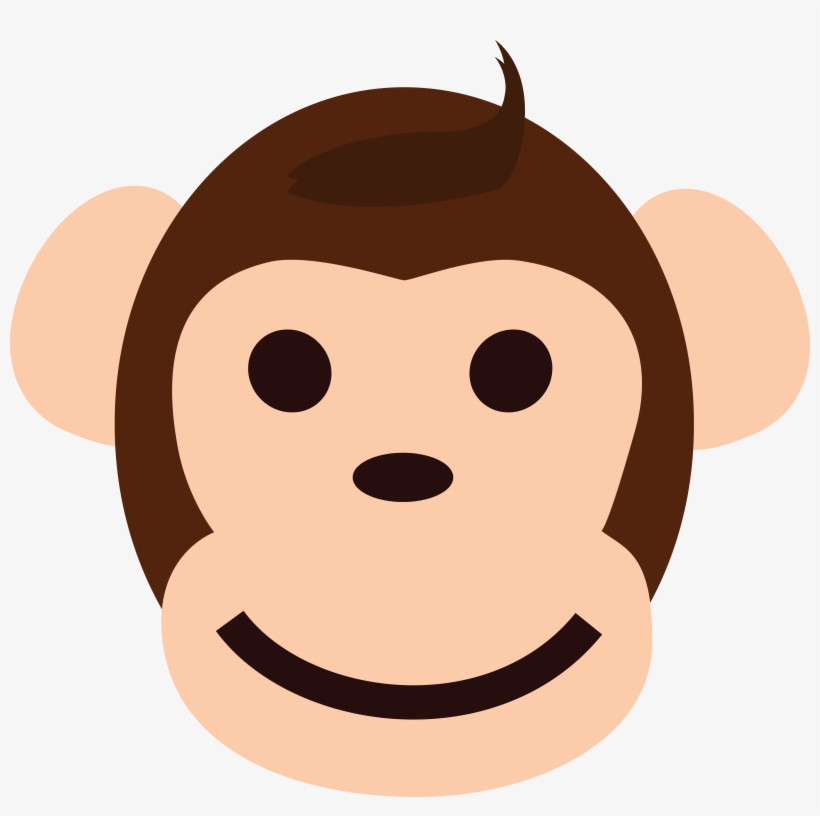 Free Clipart Of A Happy Monkey Face - Monkey Face Png PNG Image ...
