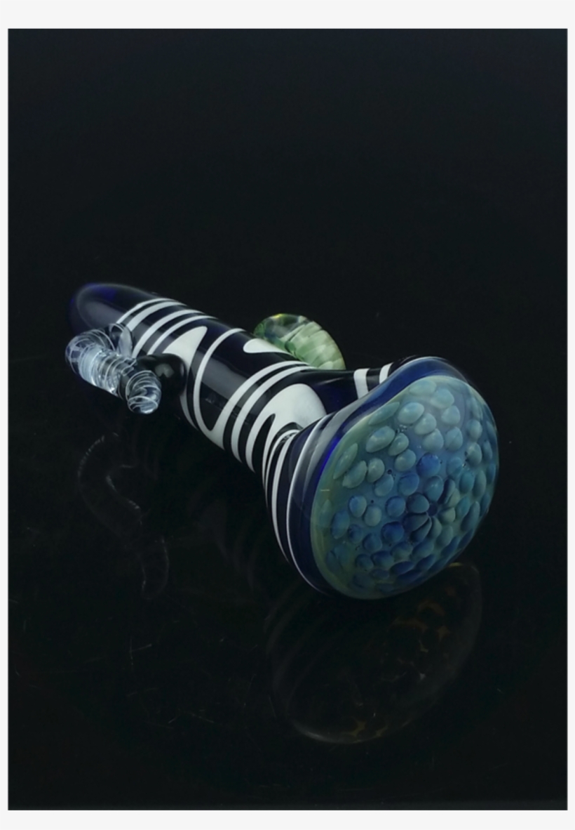 Cobalt & White Wig Wag With Honeycomb Head & Flower - Smoking Pipe PNG ...