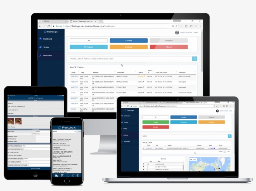 This Is The Fleetlogic Product Suite On Desktop, Tablet - Computer PNG ...