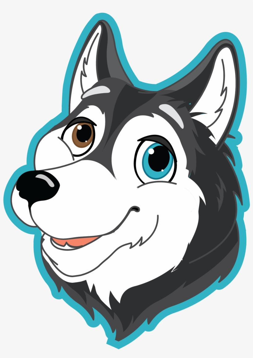 Husky Cartoon Face