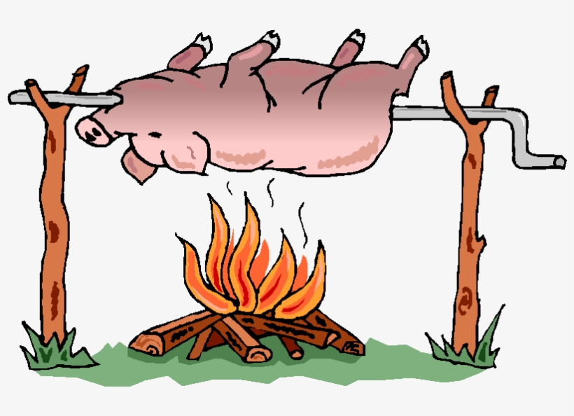 Pig-roast - Pig Roasting Over Fire PNG Image | Transparent PNG Free ...