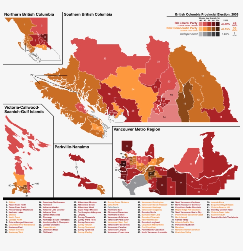 Filebritish Columbia Provincial Election Svg With 32 - 2016 Bc ...