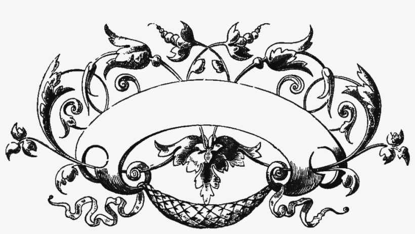 Victorian Clipart Scroll - Victorian Vintage Banner Png PNG Image ...