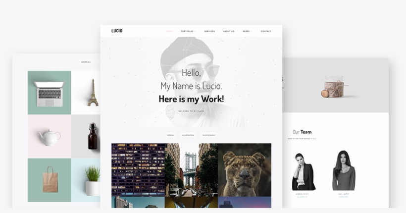 Clean And Minimal Portfolio And Agency Wordpress Theme - Wordpress PNG ...