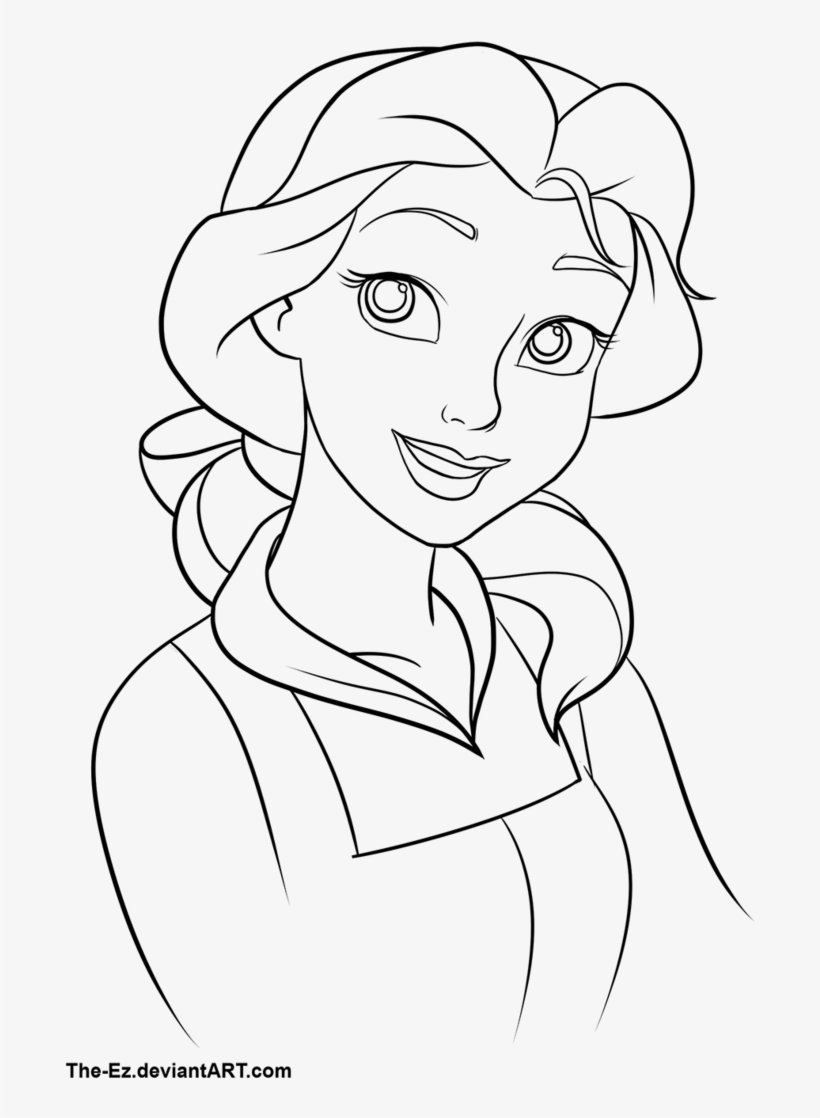 Belle Outline By The Ez - Belle Outline PNG Image | Transparent PNG ...
