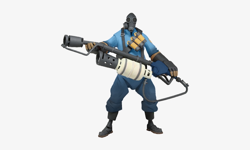 Tf2 Pyro Action Figure Blu - Neca Team Fortress 2 The Pyro Action ...