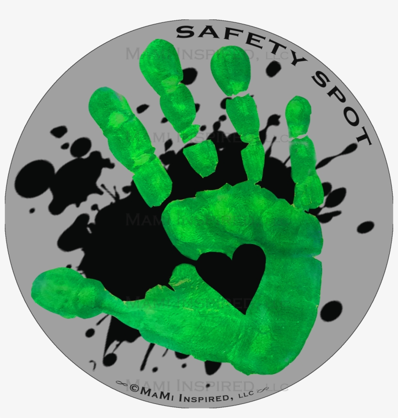 Download Safety Spot Kids Gray With Black Splat Hand Car Magnet ...