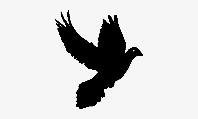 Blue Bird Flying Silhouette