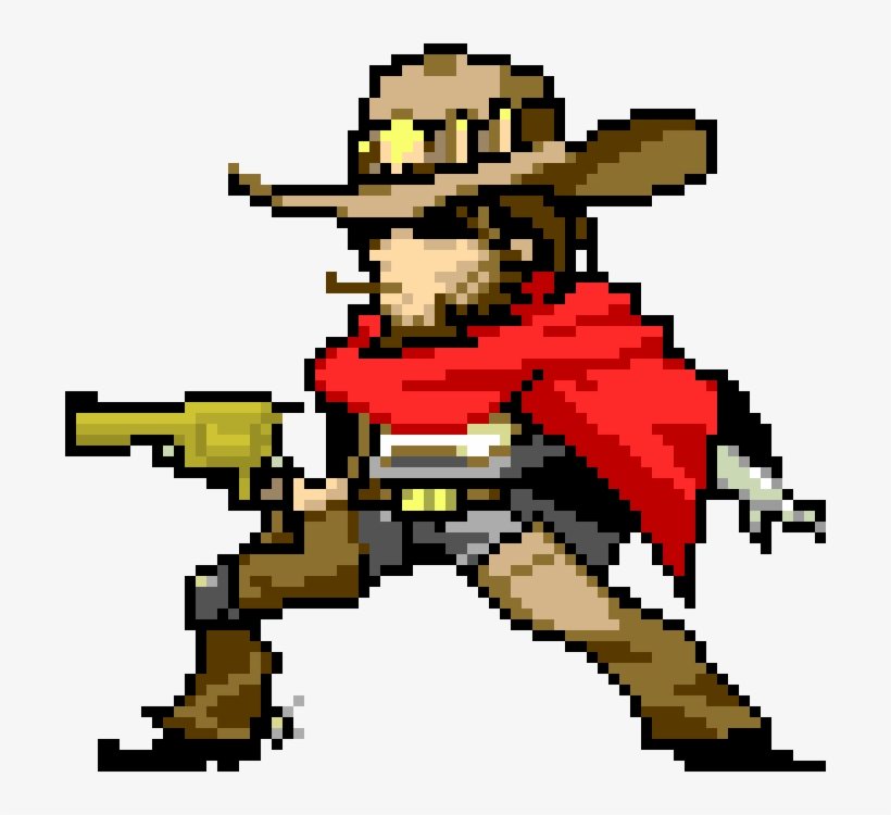 Pixel Art Overwatch Mccree PNG Image | Transparent PNG Free Download on ...