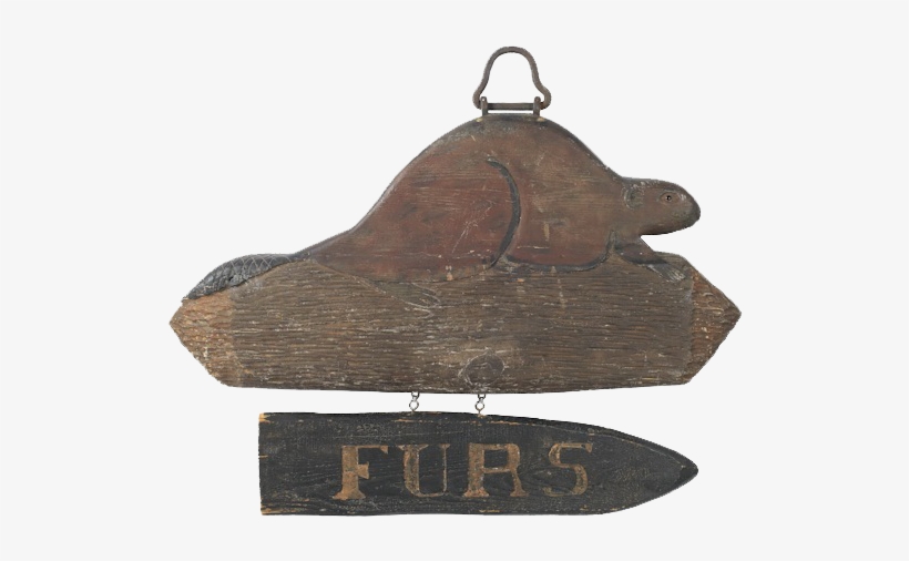 Beaver Carved Wood Fur Trade Trading Post Sign $5500 - Fur Trade PNG ...
