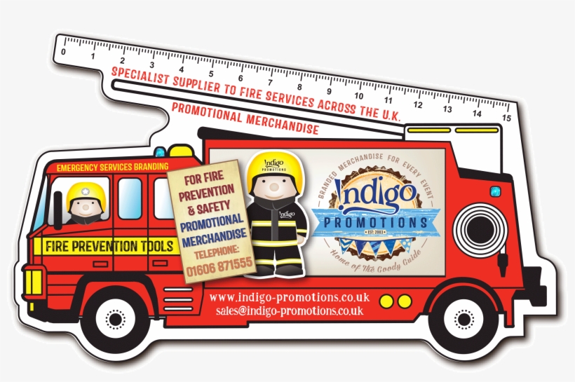 Indigo Promotions Bespoke Ruler - Fire Engine PNG Image | Transparent ...