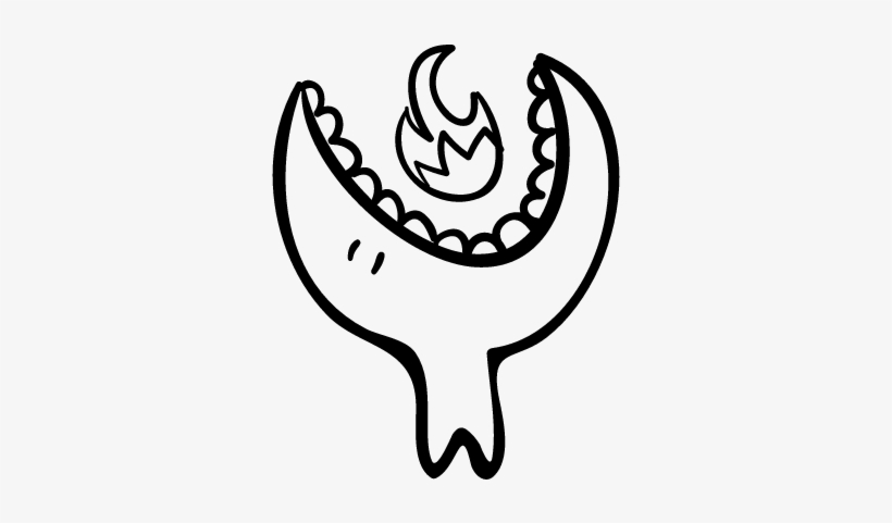 Big Halloween Monster Head With Open Mouth Eating An - Mouth Eating ...