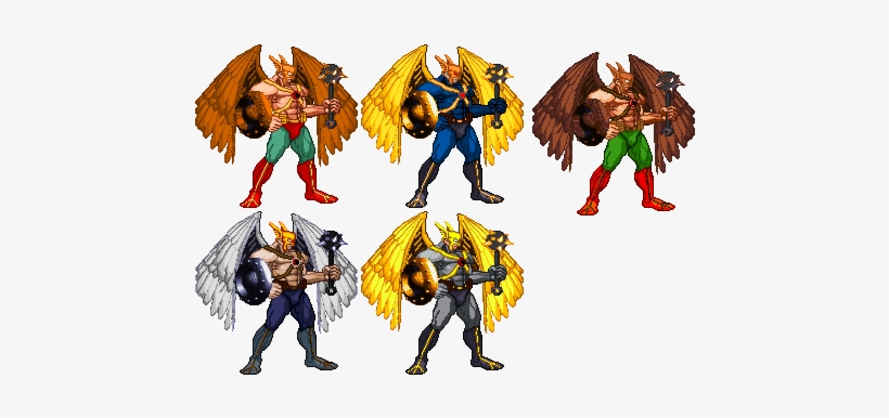 5 Alternate Palettes - Hawkman Mugen PNG Image | Transparent PNG Free ...