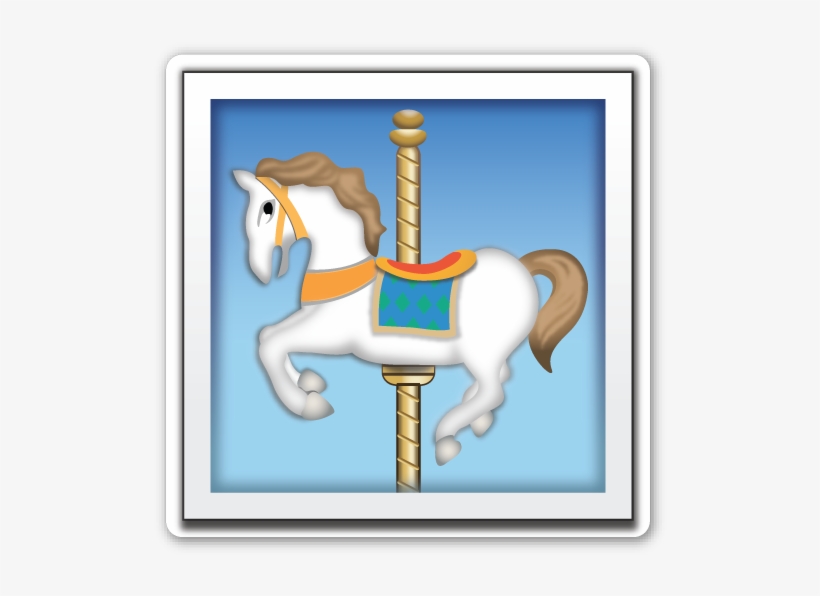 Carousel Horse - Carousel Horse Emoji PNG Image | Transparent PNG Free ...