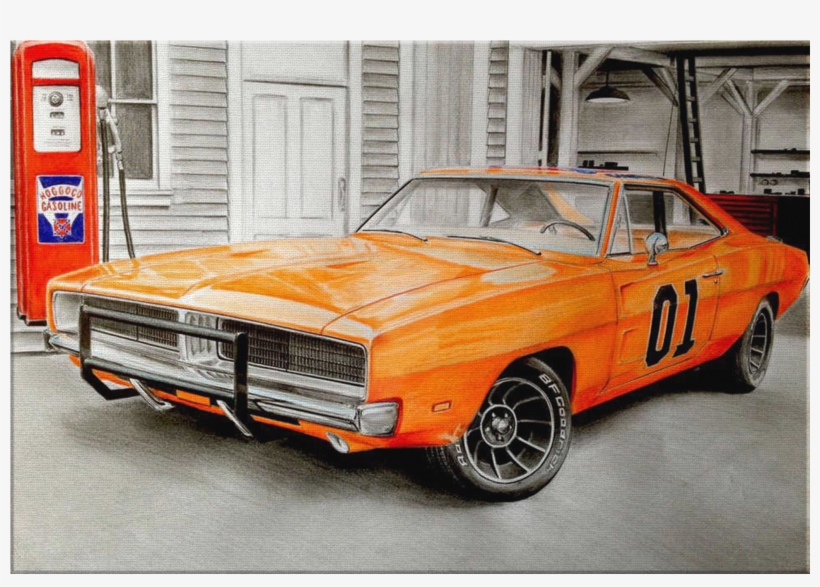 Download General Lee Car Canvas Wrap - General Lee | Transparent PNG ...