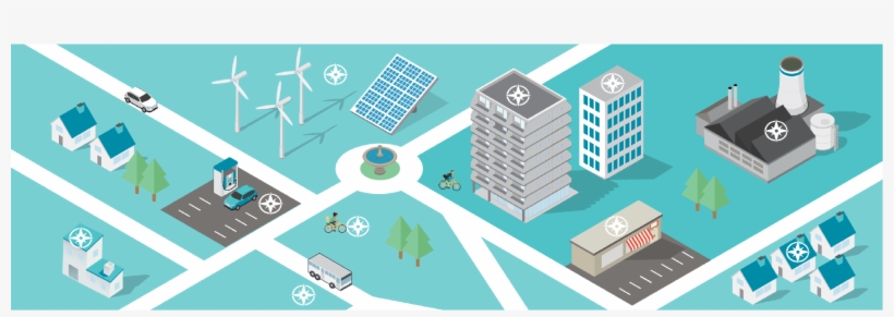 Footer2 Frontier Energy Community Illustration With - Tower Block PNG Image | Transparent PNG ...