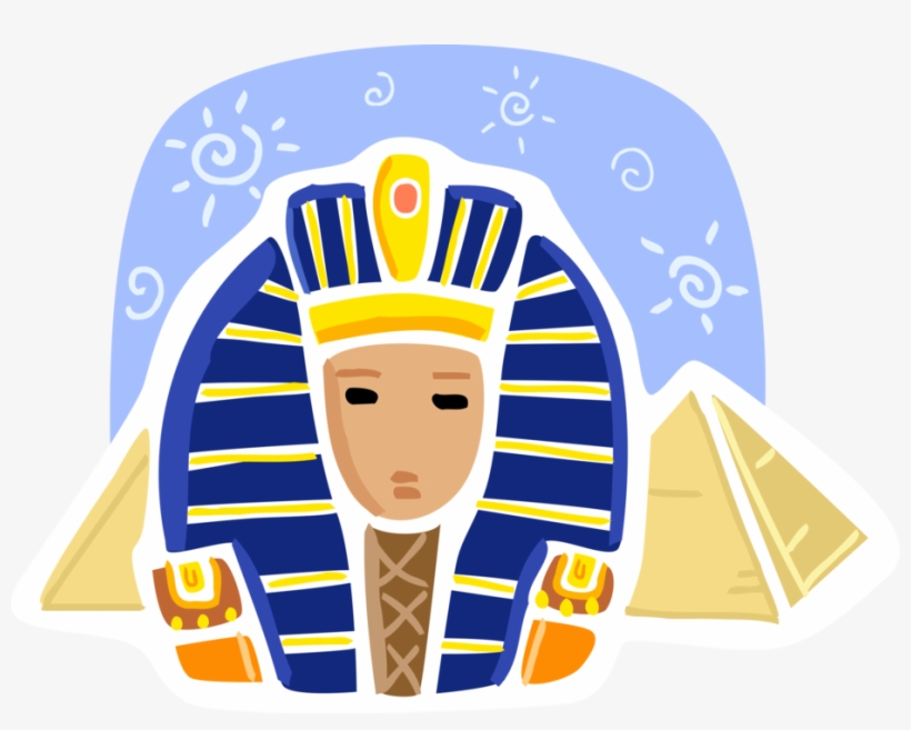 Vector Illustration Of Ancient Egyptian Pyramid Of - Cartoon Sphinx PNG ...