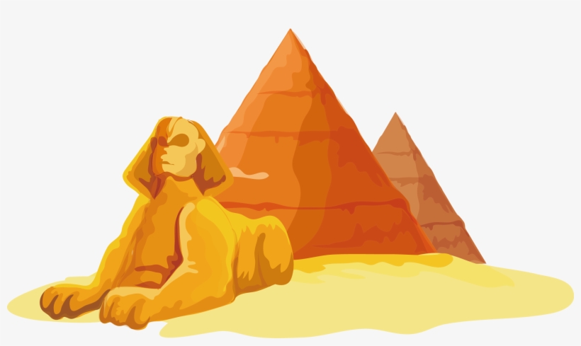 Great Sphinx Of Giza Egyptian Pyramids - World Landmarks Clip Art PNG ...