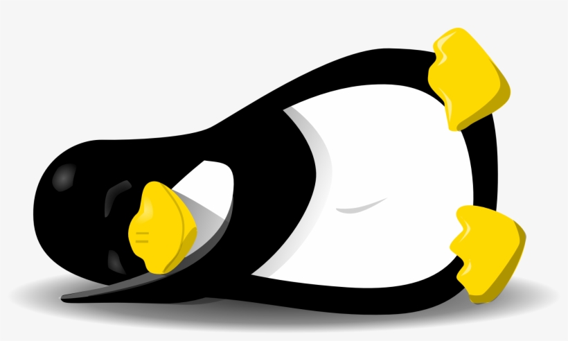 Penguin Sleeping - Zazzle Linux Tux Sleeping Body PNG Image ...