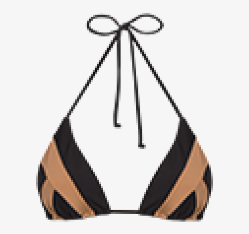 Black Wave Triangle Top - Bikini PNG Image | Transparent PNG Free ...