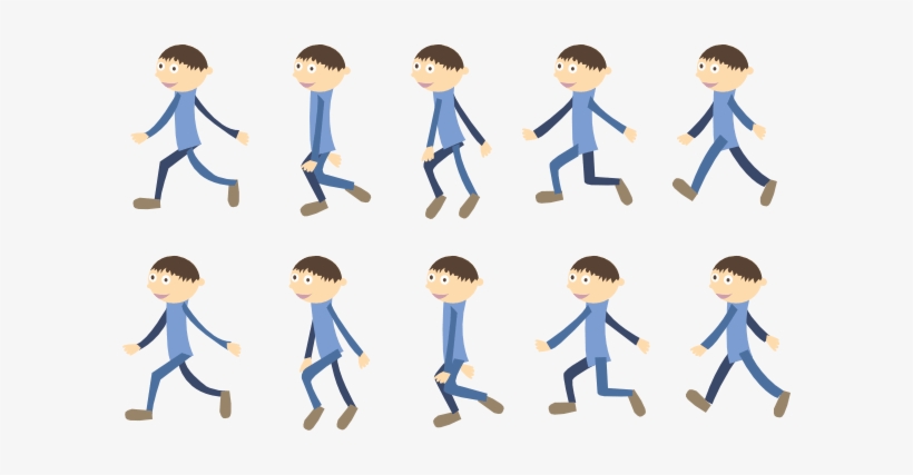 Walking Boy Cartoon Png PNG Image | Transparent PNG Free Download on ...
