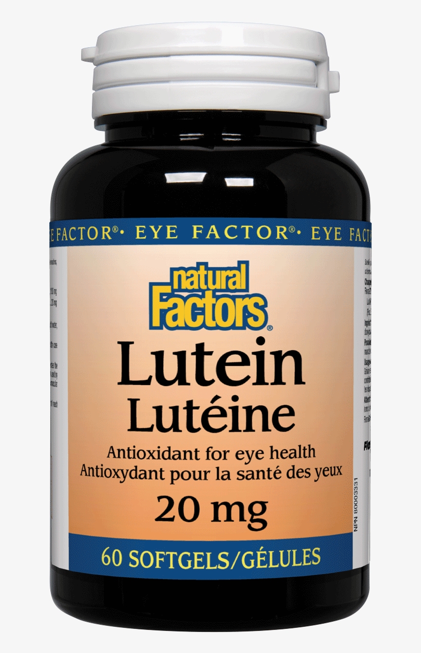 Lutein 20 Mg, 60 Softgels - Natural Factors PNG Image | Transparent PNG ...