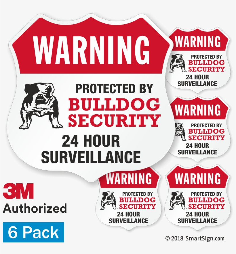 Warning Protected By Bulldog Security Shield Label - Lynn University ...