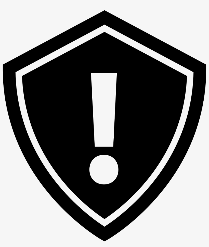 Security Alert Symbol Of An Exclamation Sign Inside - Icono Escudo PNG ...