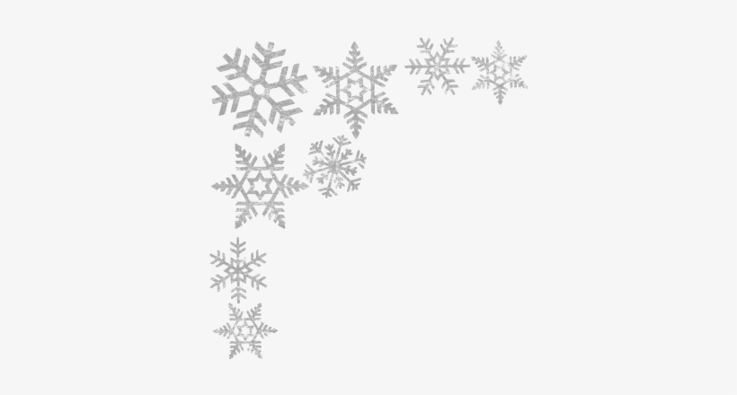 Snowflake Snowflakes - Black And White Snowflake Border PNG Image ...