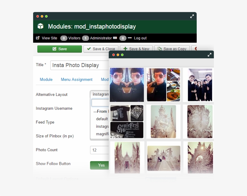 Instagram Photo Display Module For Joomla - Module Instagram Joomla PNG ...