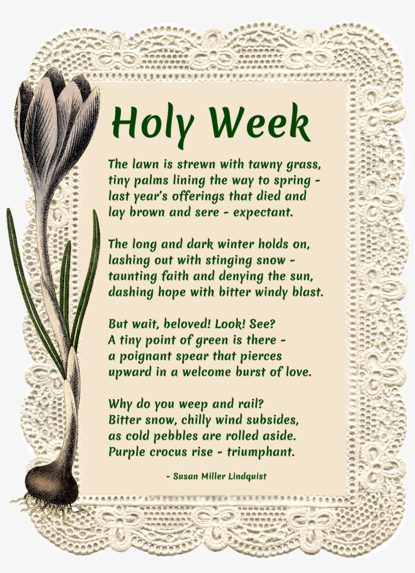 Holy Week Poem - Poem About Holy Week PNG Image | Transparent PNG Free ...