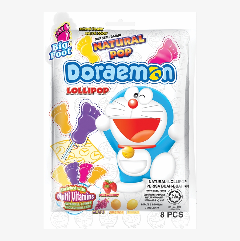 Download Big Foot Natural Pop Doraemon Lollipop - Doraemon Colouring ...