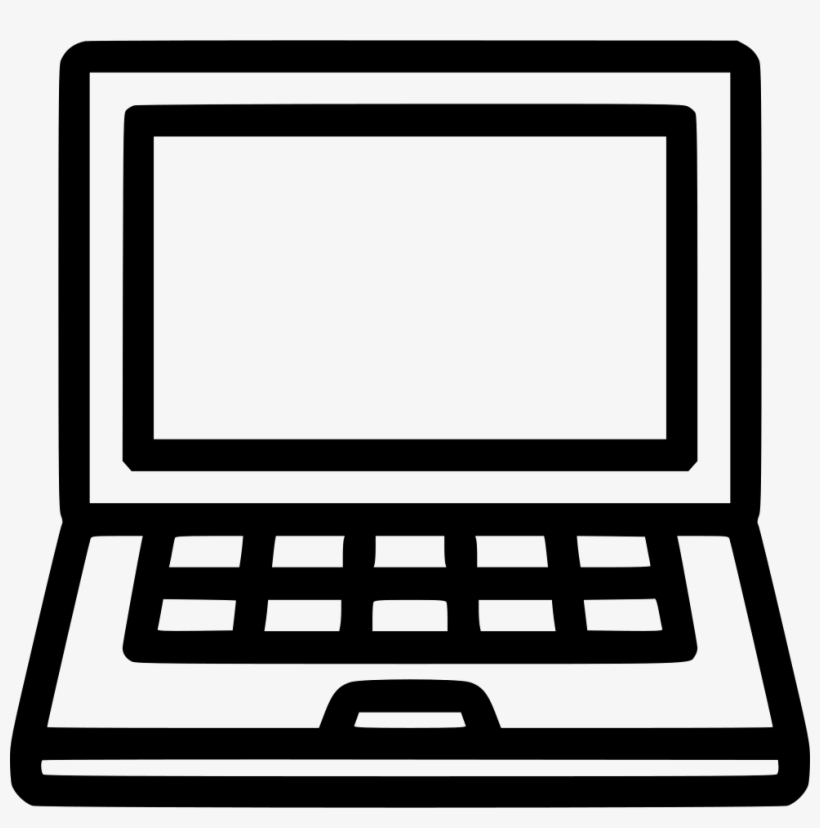 Laptop Comments - Laptop Black And White Icon PNG Image | Transparent ...