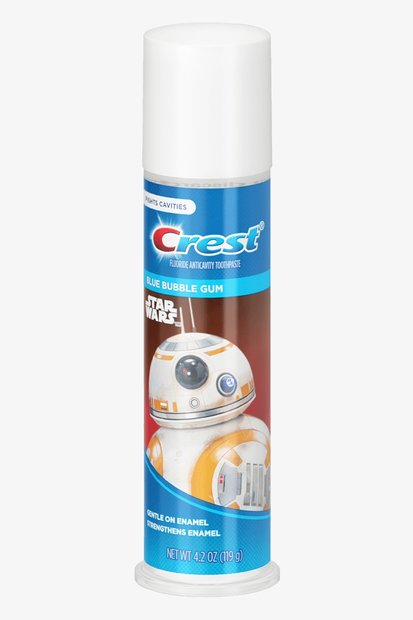 Crest Star Wars Blue Bubble Gum Toothpaste Pump - Toothpaste PNG Image ...